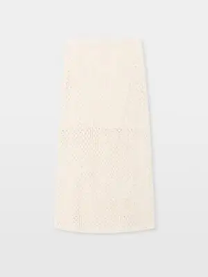 Zadig&Voltaire Cotton And Linen Crochet Jacquard Skirt - Ecru