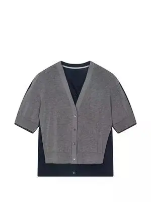 JNBY Layered V-neck Cardigan - Grey