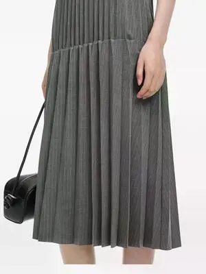 JNBY Pleated Striped Dress - Grey