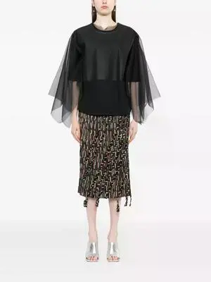 JNBY Geometric-print Midi Skirt