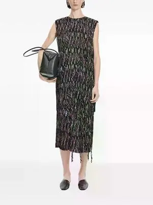 JNBY Geometric-print Midi Skirt - Black