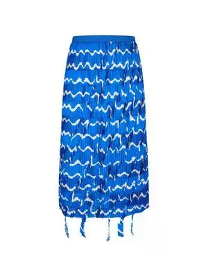 JNBY Pleated Fringed Skirt - Blue