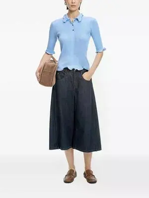JNBY Wide-leg Cropped Jeans - Blue