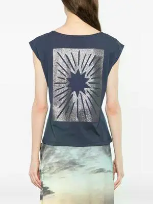 AGNES B. Graphic Print T-shirt - Blue
