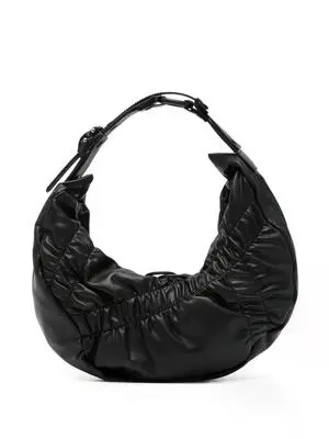 INNERRAUM Small Crunch Half-moon Messenger Bag - Black