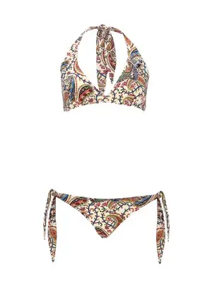 Etro Paisley Floral Print Bikini Multicolour