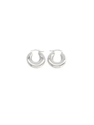 PANCONESI Blow Up Huggies Earrings - Silver