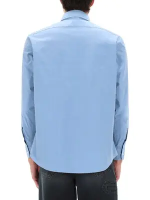 NO PROBLEMO Camicia Con Stampa Logo - Azure