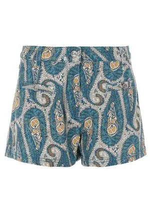 Etro Paisley Print Shorts - Blue