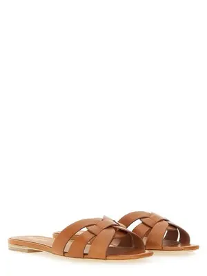 Saint Laurent Tribute Mule - Buff