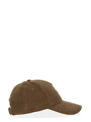 Saint Laurent Corduroy Baseball Cap - Brown