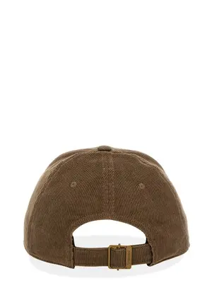 Saint Laurent Corduroy Baseball Cap - Brown