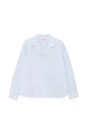 BAZISZT Mord Floral-embroidered Shirt