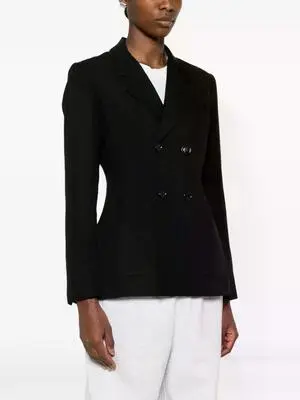 Ami Double-breasted Pocket Blazer - Black