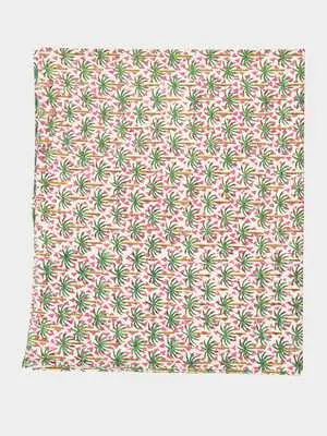 LES-OTTOMANS Tropical Cotton Tablecloth - Multicolour