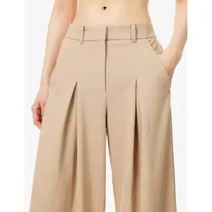 ME+EM Ultimate Wide-leg Pleated Trousers