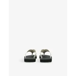 THE ROW Dune Classic Ginza Leather Sandals - White/blk
