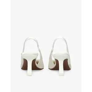 NEOUS Moriah Silk-satin Slingbacks - Cream