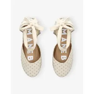 Manebí Cut-out Wedge Espadrilles - Cream