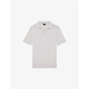 REISS Redbury Short-sleeved Knitted Polo Shirt