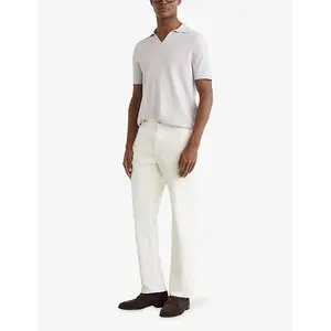 REISS Redbury Short-sleeved Knitted Polo Shirt