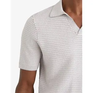 REISS Redbury Short-sleeved Knitted Polo Shirt