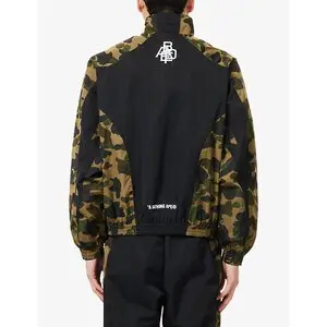 A BATHING APE Camo-print Funnel-neck Shell Jacket