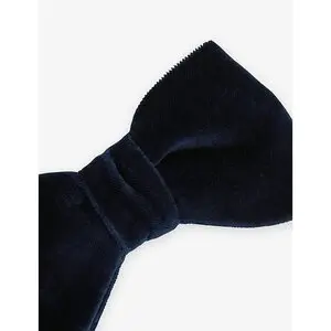 REISS Velvet Bow Tie - Navy