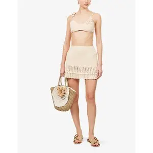 Devon Windsor Wrenn Crochet Mini Skirt - Vanilla