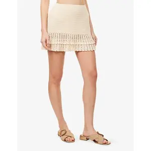 Devon Windsor Wrenn Crochet Mini Skirt - Vanilla