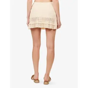 Devon Windsor Wrenn Crochet Mini Skirt - Vanilla