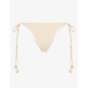 Devon Windsor Ammie Crochet Knit Bikini Bottom - Vanilla