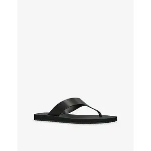 THE ROW Dune Classic Ginza Leather Sandals - Black