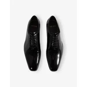 REISS Lace-up Patent-leather Shoes