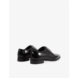 REISS Lace-up Patent-leather Shoes