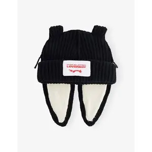 CHARLES JEFFREY Charles Jeffrey Loverboy Chunky Rabbit Beanie Black