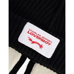 CHARLES JEFFREY Chunky Rabbit Beanie - Black
