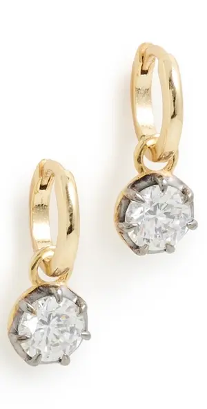 Shashi Roux Georgian Cut Moissanite Huggies