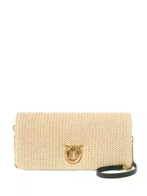 Pinko Woven Appliqué Crossbody Bag