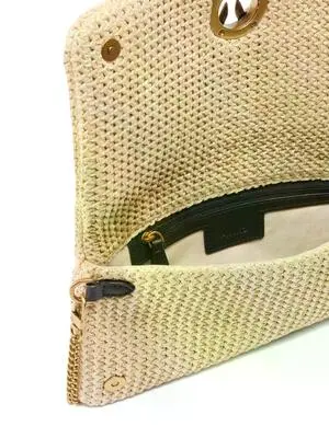 Pinko Woven Appliqué Crossbody Bag