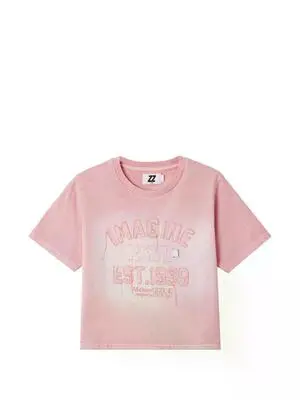 Izzue Embroidered Cropped T-shirt