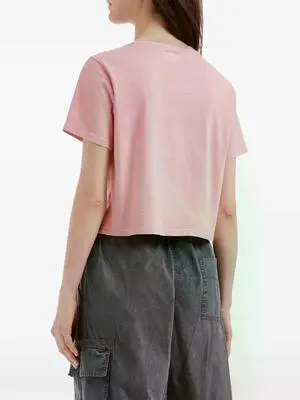 Izzue Embroidered Cropped T-shirt