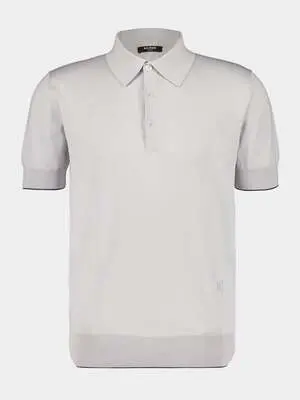 Balmain Polo Regular Fit Cotton Silk Knit