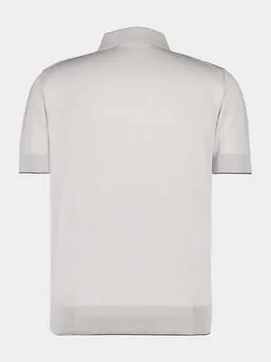 Balmain Polo Regular Fit Cotton Silk Knit