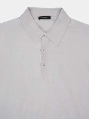 Balmain Polo Regular Fit Cotton Silk Knit