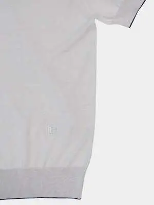 Balmain Polo Regular Fit Cotton Silk Knit
