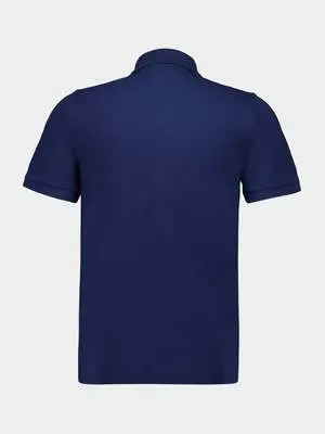 Valentino Garavani Indigo Cotton Piqué Polo Shirt