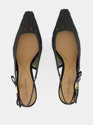 Dolce & Gabbana Lace Slingback Pumps