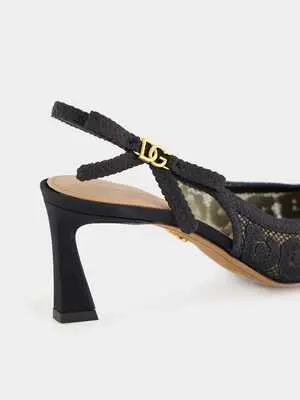 Dolce & Gabbana Lace Slingback Pumps