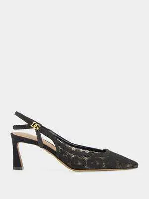 Dolce & Gabbana Lace Slingback Pumps - Black